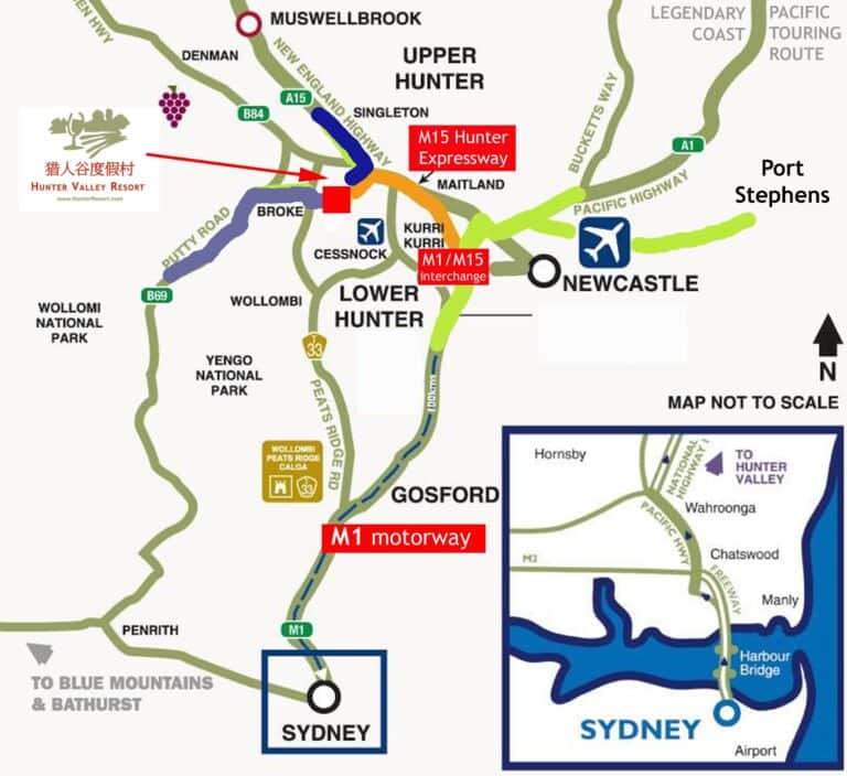 Getting Here - Hunter Valley Resort + Farm